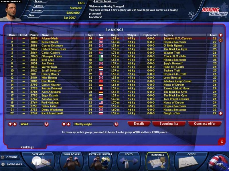 Worldwide Boxing Manager - Game Database - gamepressure.com